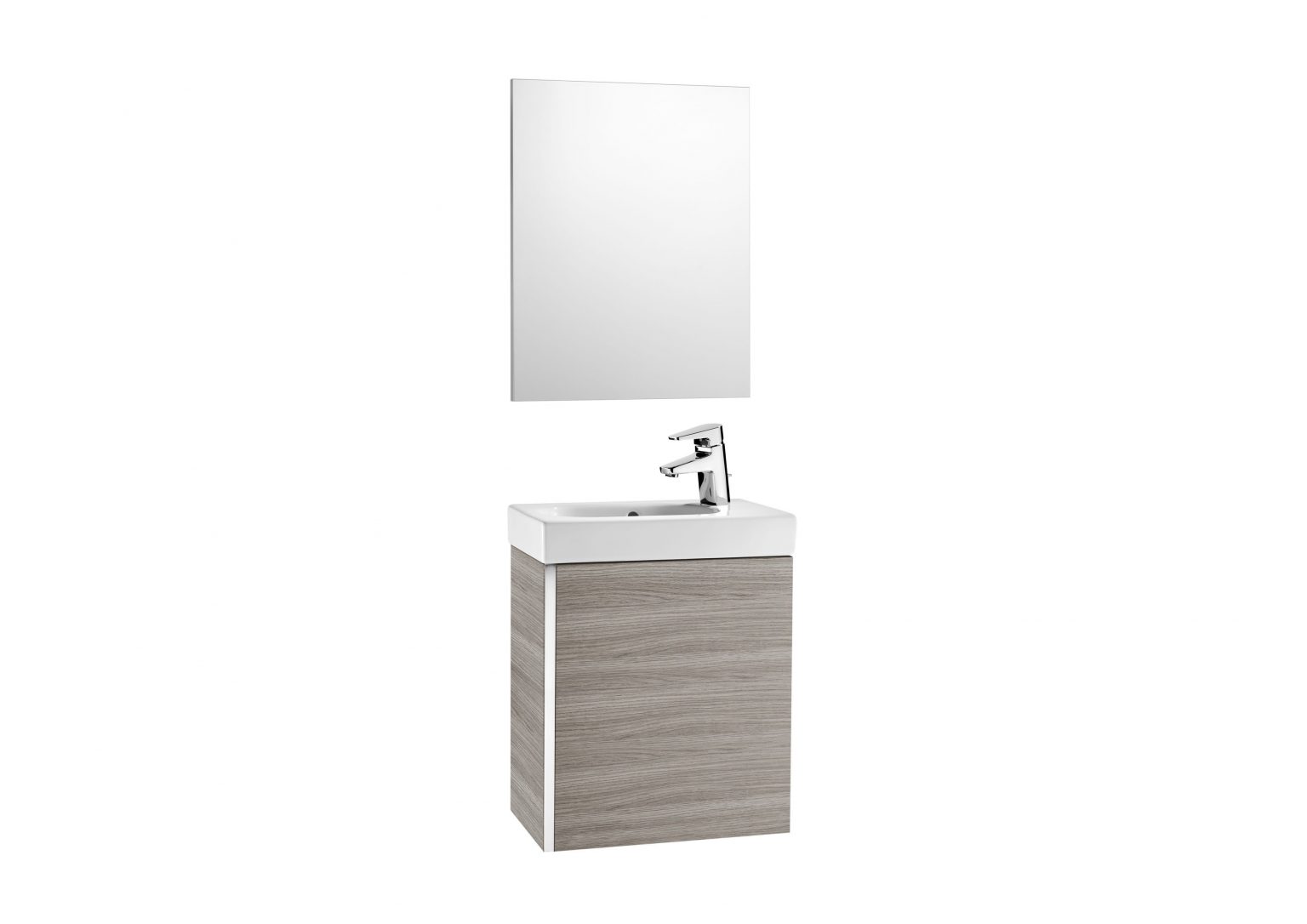 Roca Mini Έπιπλο Μπάνιου με Νιπτήρα – Καθρέπτη 156 Textured Sand ...